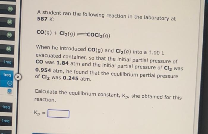 Solved 2SO3(g)⇌2SO2(g)+O2(g) When she introduced 0.0689 | Chegg.com