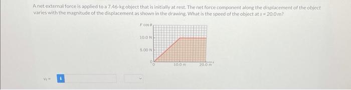 A Net External Force Is Applied To A 7 46⋅kg Object