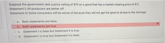 Solved Suppose the government sets a price ceiling of $10 on | Chegg.com