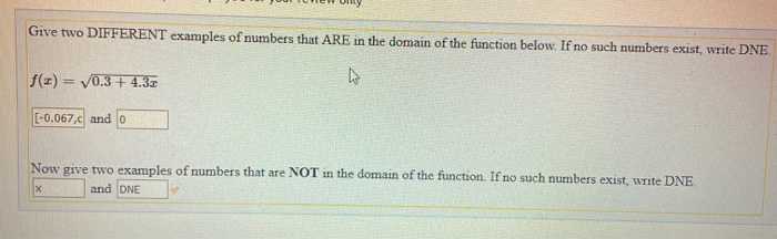 Solved Give two DIFFERENT examples of numbers that ARE in | Chegg.com