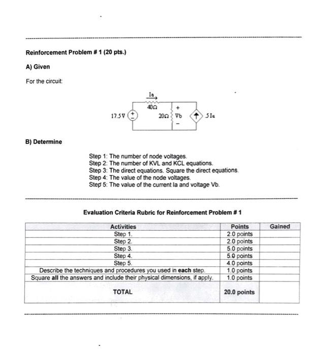 Solved Reinforcement Problem #1 (20 pts.) A) Given For the | Chegg.com