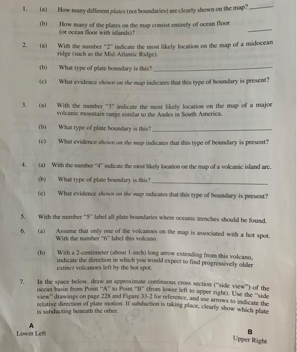 Solved I need to figure out how to draw the plate boundaries | Chegg.com