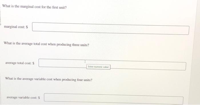 Solved Use your knowledge of cost functions to calculate the | Chegg.com