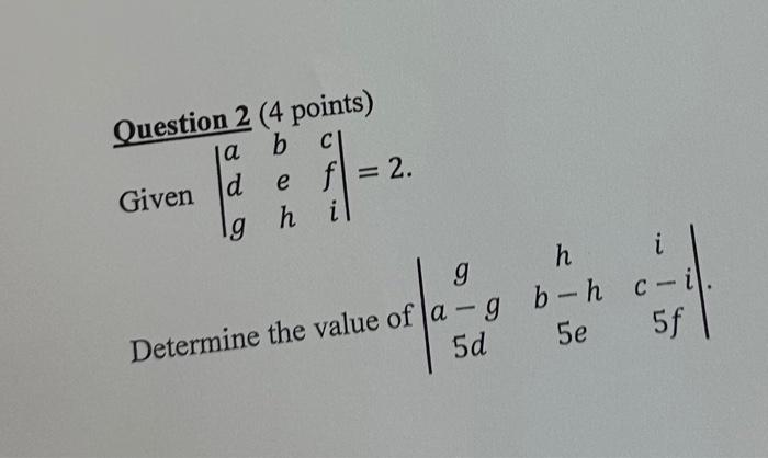 Solved Question 2 (4 points) b C a Given d f = 2. e h 1g g h | Chegg.com