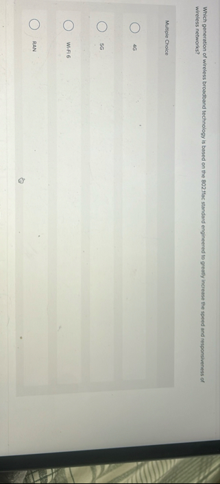 Solved Which generation of wireless broadband technology is | Chegg.com