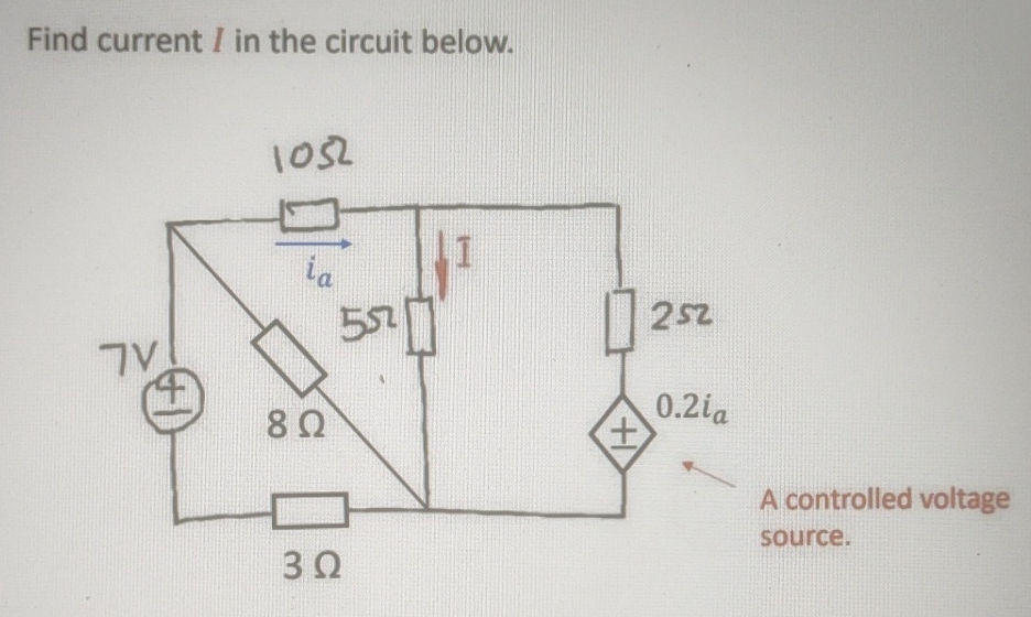Solved Find current I in the circuit below. | Chegg.com