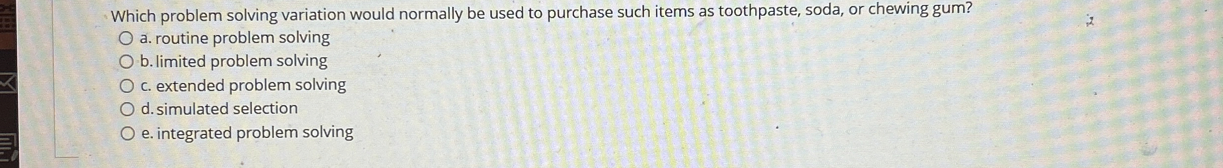Solved Which problem solving variation would normally be | Chegg.com