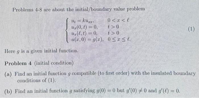Solved Problems 4-8 are about the initial/boundary value | Chegg.com