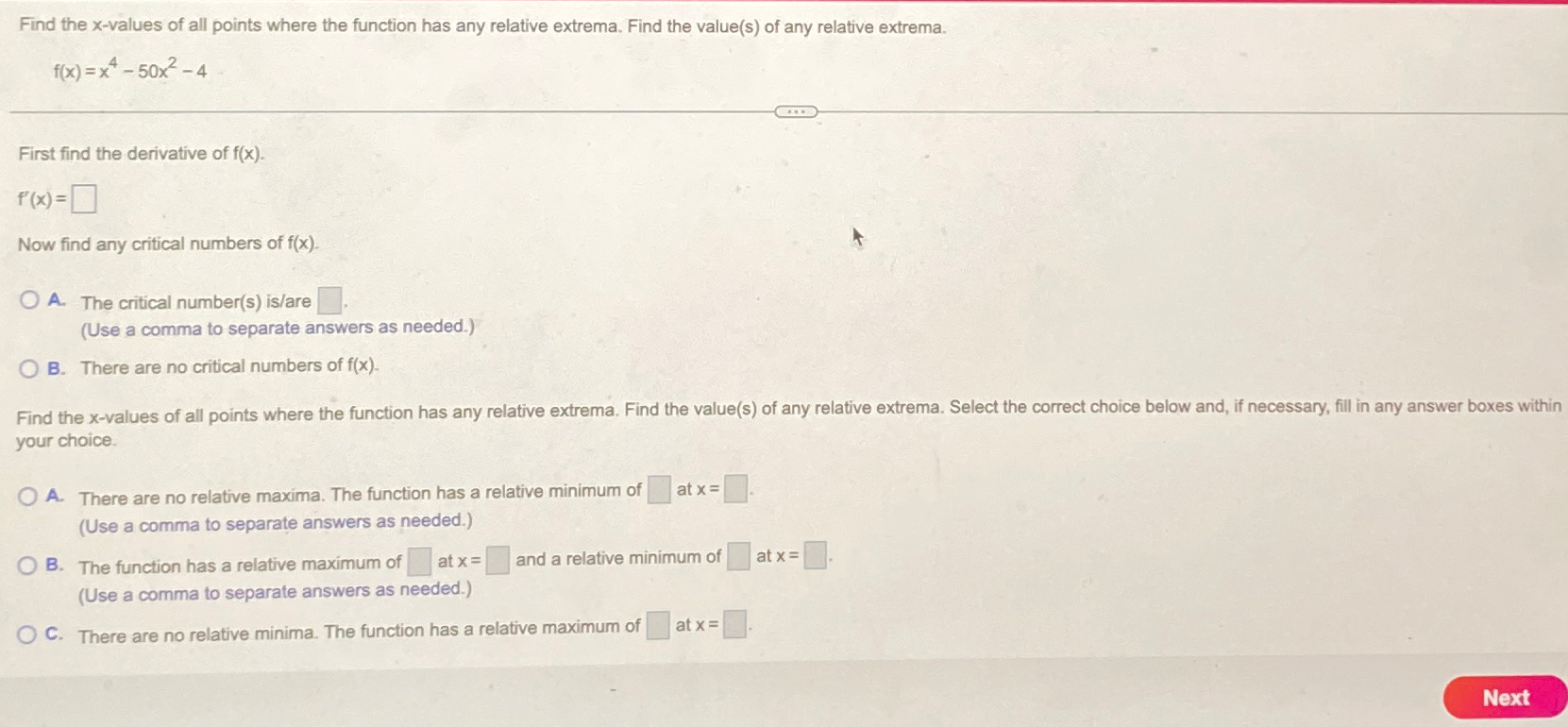 Solved Find the x-values of all points where the function | Chegg.com