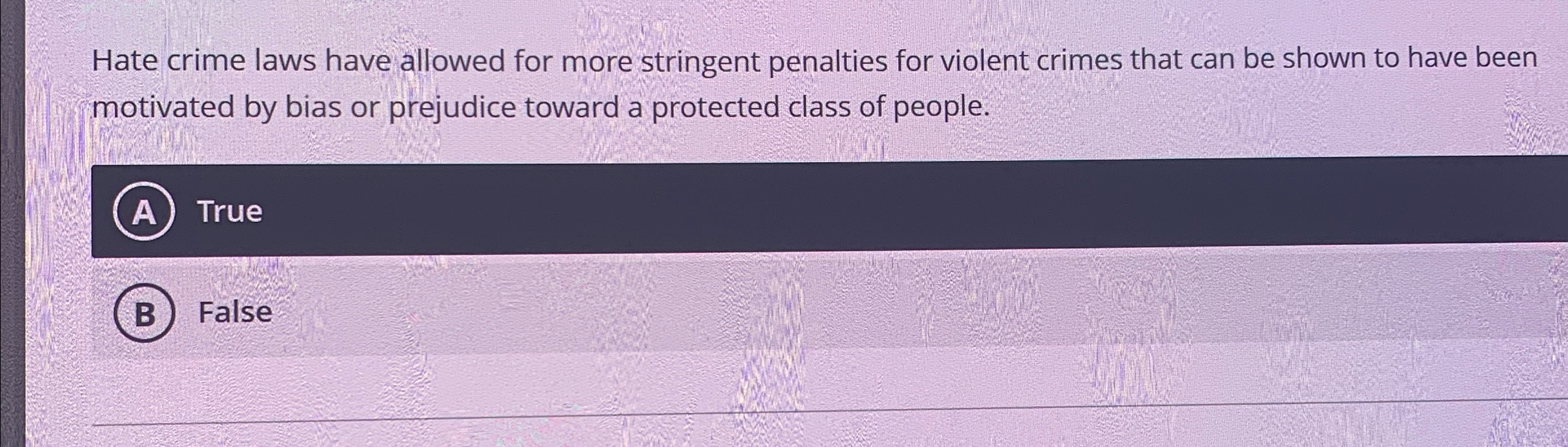 Solved Hate crime laws have allowed for more stringent | Chegg.com
