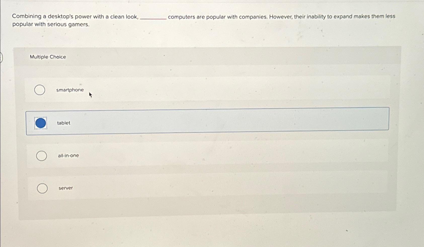 Solved Combining a desktop's power with a clean look, | Chegg.com