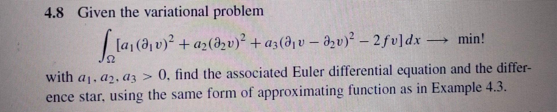 4.8 Given the variational problem | Chegg.com