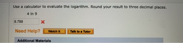 Solved Use a calculator to evaluate the logarithm. Round | Chegg.com