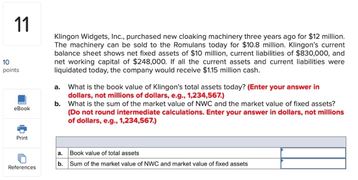 Solved Klingon Widgets, Inc., purchased new cloaking | Chegg.com