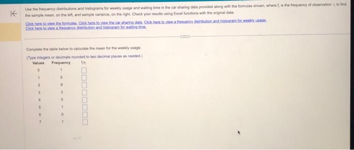 Solved Be sample mean, on the keft, and sample variance, on | Chegg.com