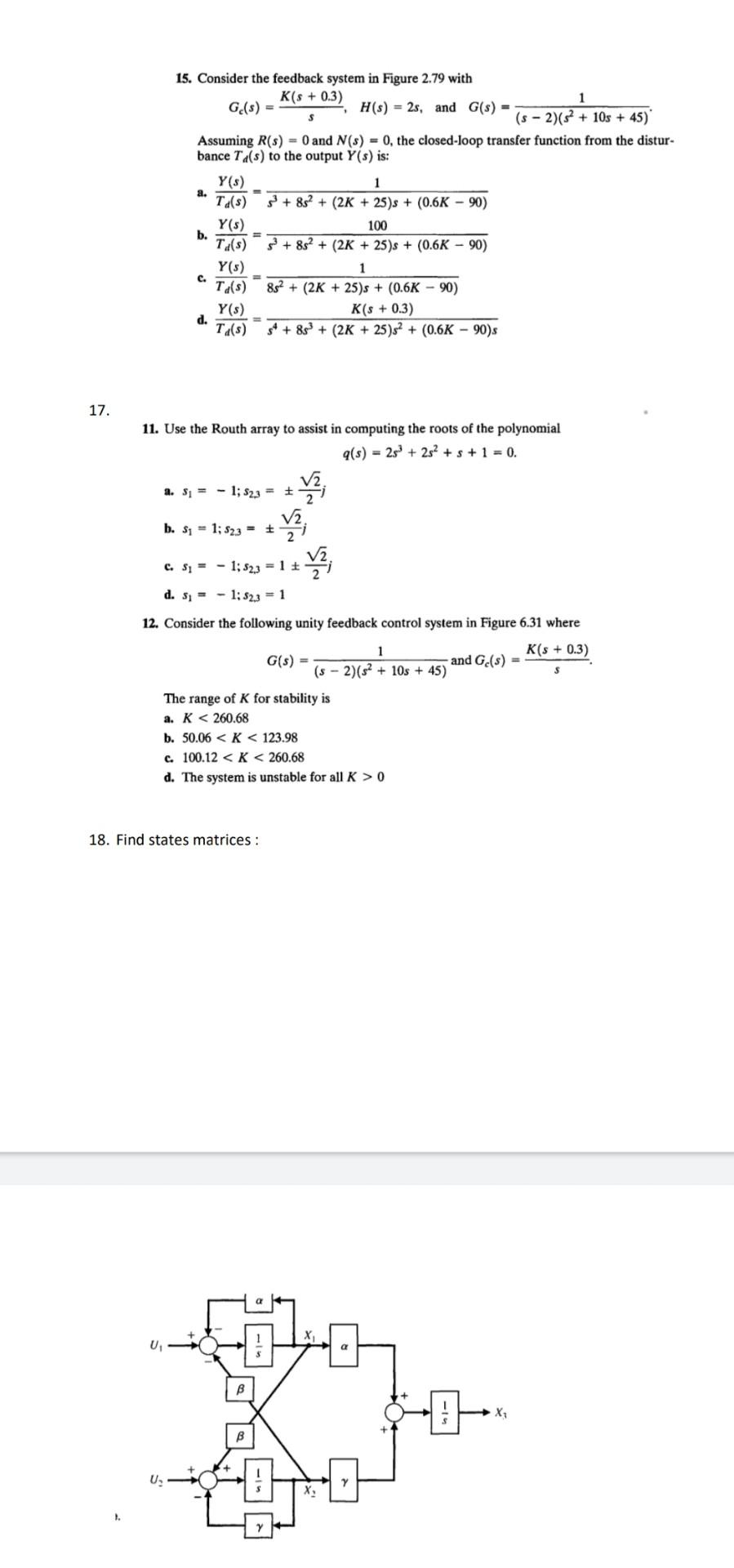 Solved 8. Consider a system represented by the block diagram | Chegg.com