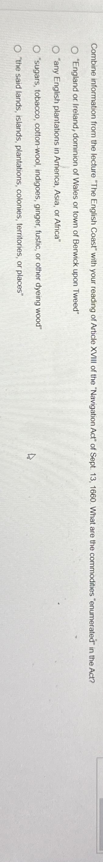 Solved Combine information from the lecture "The English | Chegg.com