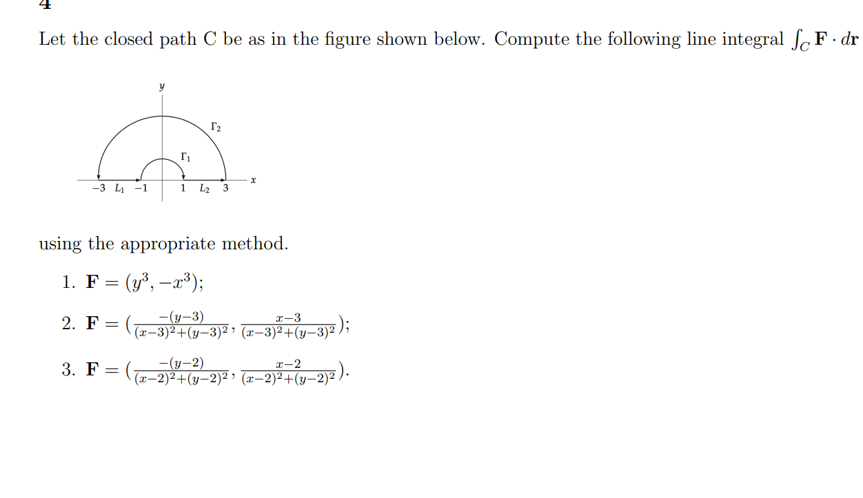 Solved Let the closed path C be as in ﻿the figure shown | Chegg.com