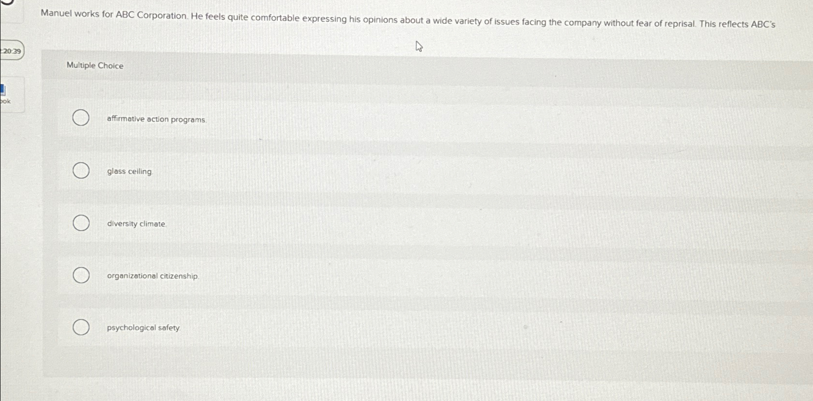 Solved Multiple Choiceaffirmative action programs.glass | Chegg.com