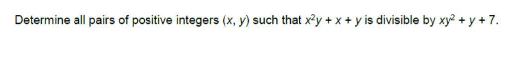Solved Determine all pairs of positive integers (x,y) ﻿such | Chegg.com