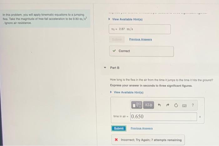 Solved In this problem, you will apply kinematic equations | Chegg.com
