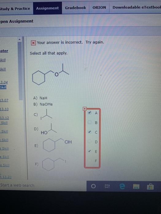 Solved Study & Practice Assignment Gradebook ORION | Chegg.com