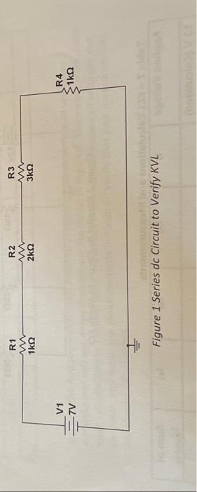 Solved Figure 1 Series dc Circuit to Verify KVLTable 1-KVL | Chegg.com