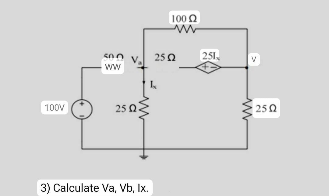 Solved 3) Calculate Va, Vb, Ix. | Chegg.com
