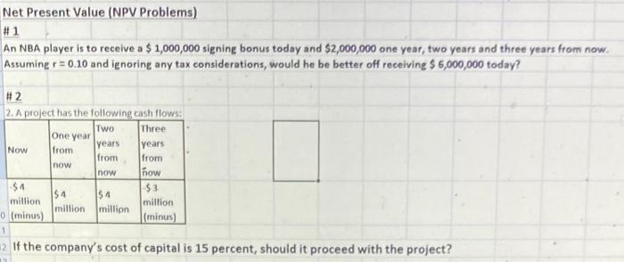 Solved An NBA player is to receive a $1,000,000 signing | Chegg.com