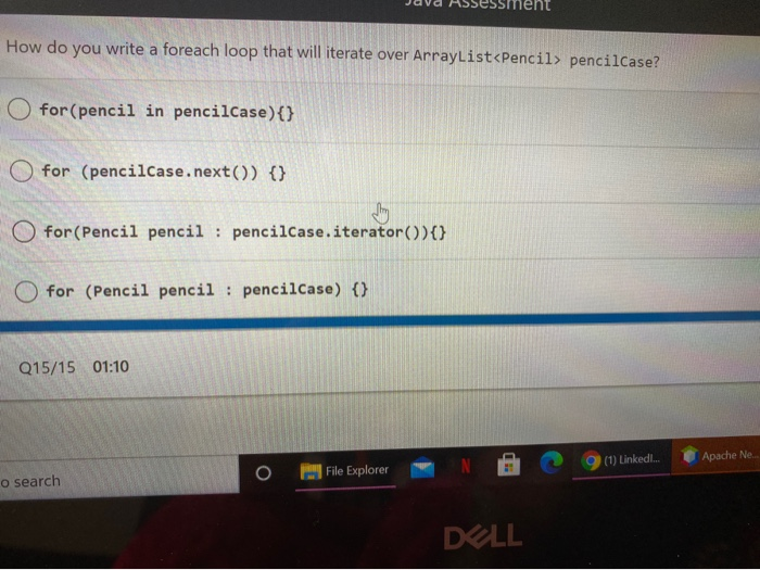 Solved How Do You Write A Foreach Loop That Will Iterate Chegg