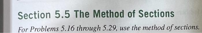 Solved Section 5.5 The Method of Sections For Problems 5.16 | Chegg.com