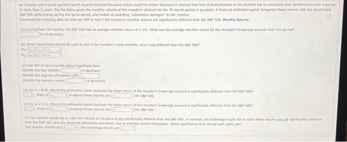 Solved ef more tan 3 yeurs. Tre file below gives the menthly | Chegg.com