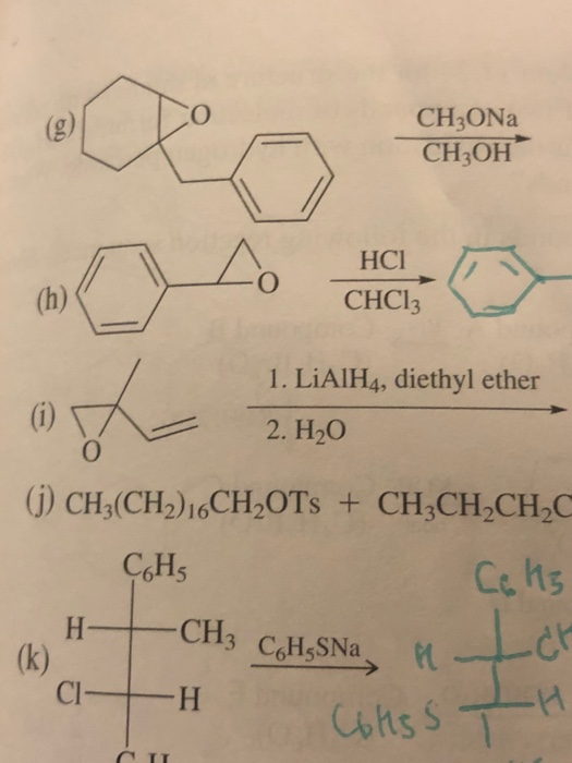Solved CH3ONa CH3OH HC1 CHCl3 2. H2O 1. LiAlH4, diethyl | Chegg.com