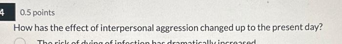 Solved How has the effect of interpersonal aggression | Chegg.com