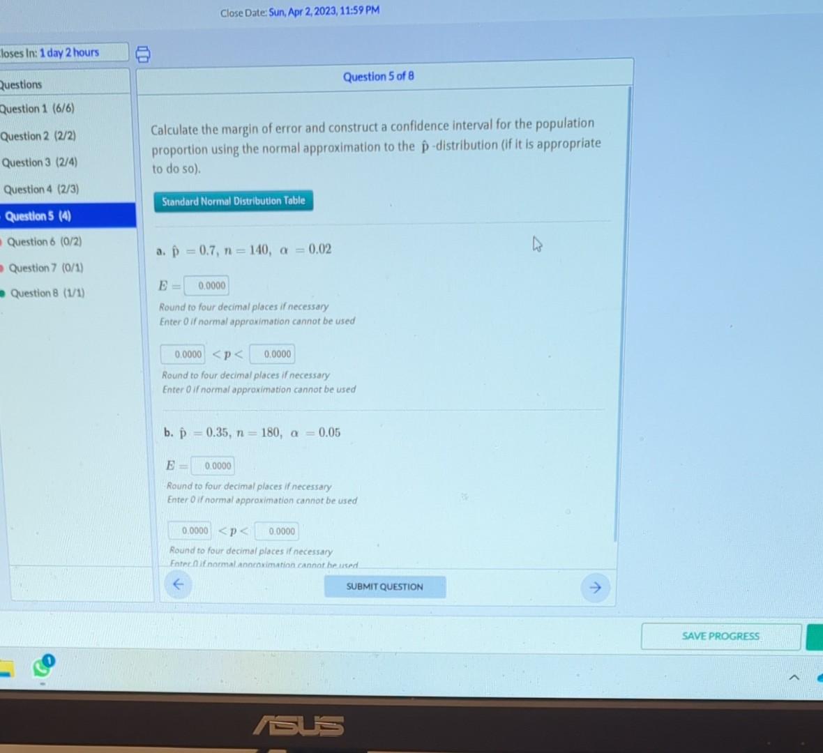 Calculate the margin of error and construct a | Chegg.com