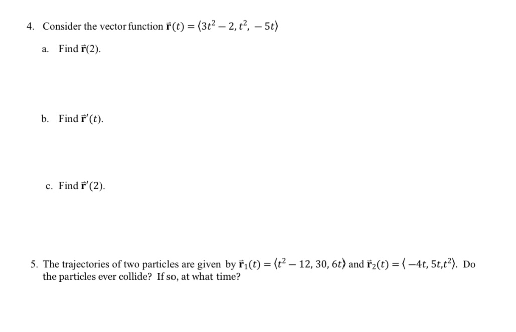 Solved Consider the vector function | Chegg.com