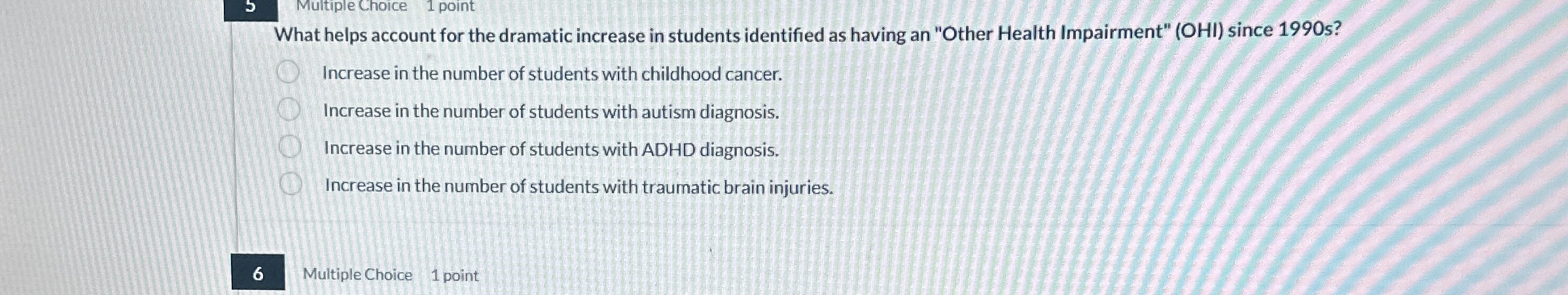 Solved 5Multiple Choice1 ﻿pointWhat helps account for the | Chegg.com
