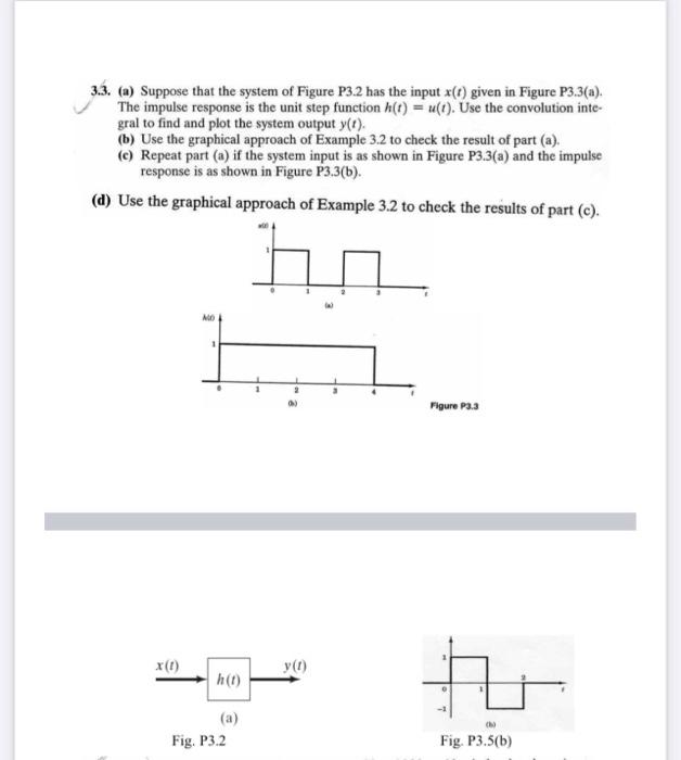 Solved 3.3. (a) Suppose that the system of Figure P3.2 has | Chegg.com