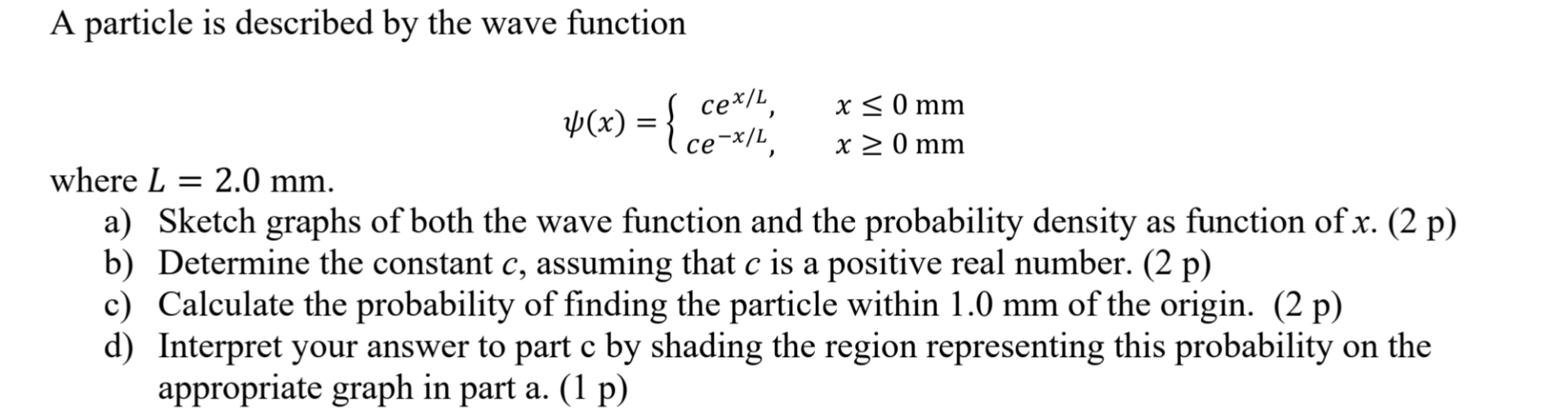 Solved A particle is described by the wave function | Chegg.com