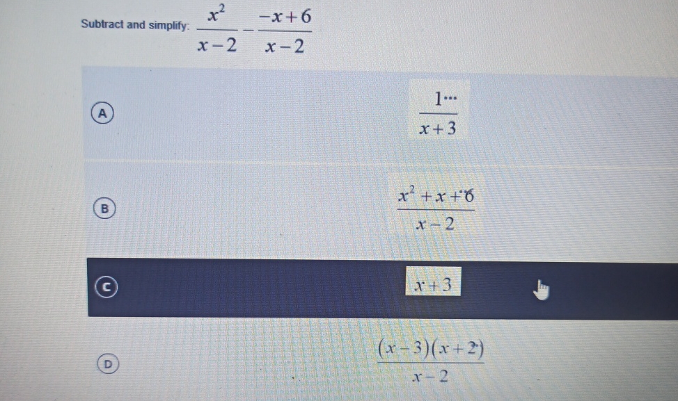 Solved Subtract and simplify: | Chegg.com