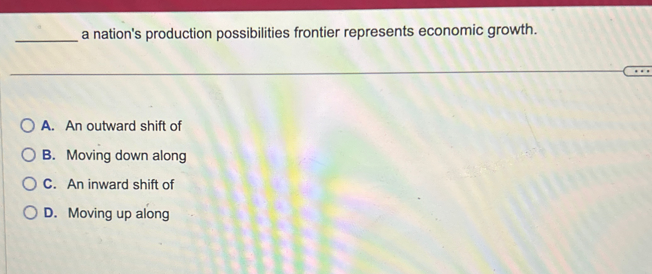 Solved a nation's production possibilities frontier | Chegg.com