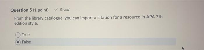 Solved Question 5 (1 point) Saved From the library | Chegg.com