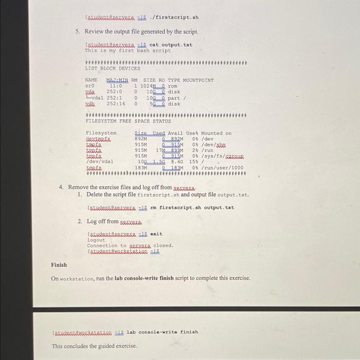 Guided Exercise Writing Simple Bash Scripts In This