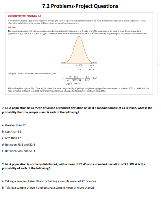 Solved 7.2 ﻿Problems-Project QuestionsDEMONSTRATION PROELEM | Chegg.com