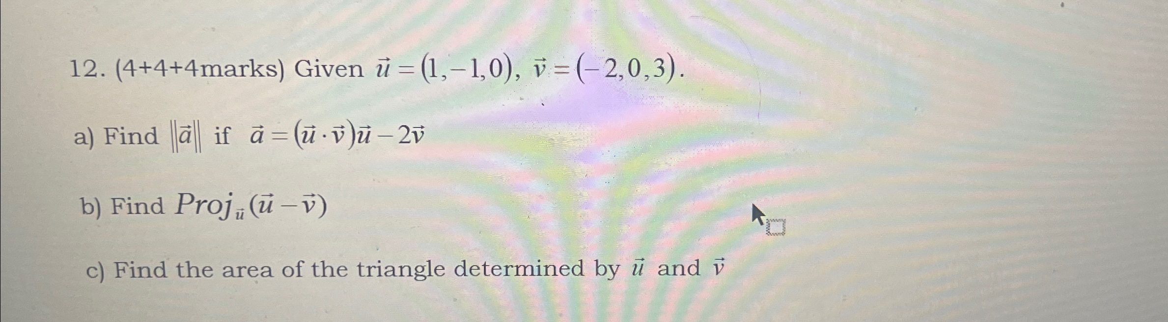 Solved (4+4+4marks) ﻿Given | Chegg.com