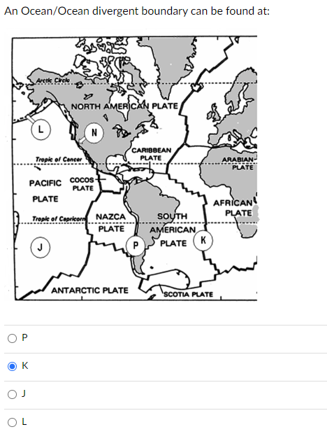 Solved An Ocean/Ocean divergent boundary can be found | Chegg.com