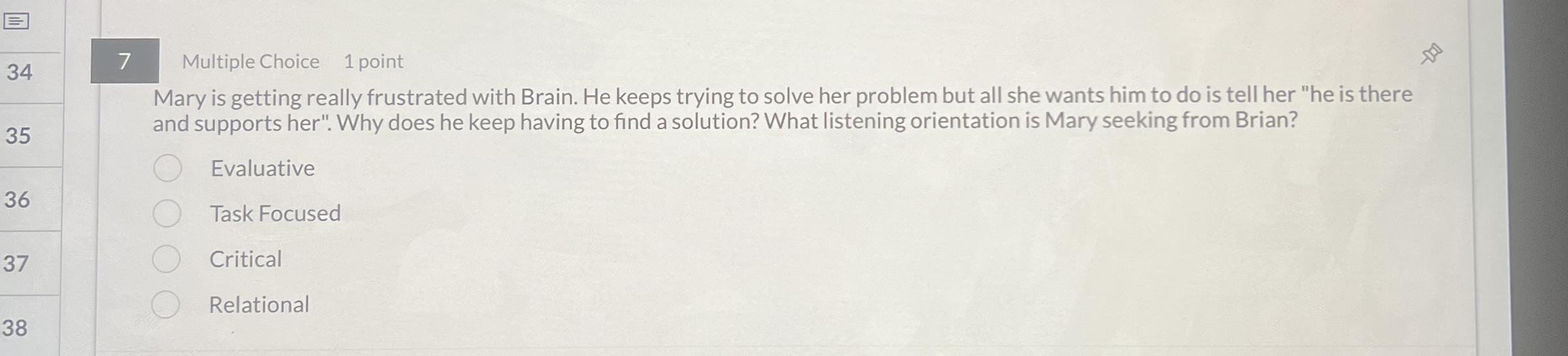 Solved 347Multiple Choice1 ﻿pointMary is getting really | Chegg.com
