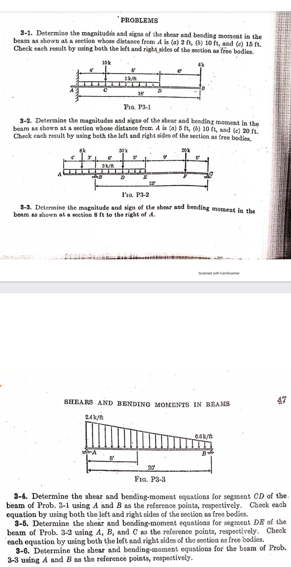 Solved PROBLEMS 3-1. Determine the magnitudes and signs of | Chegg.com