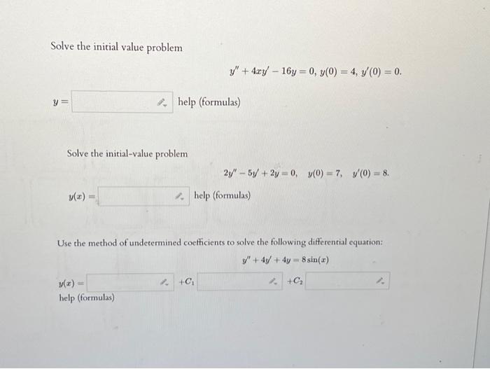 Solved Solve the initial value problem | Chegg.com