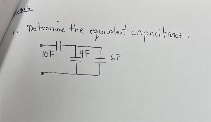 Solved Determine the equivalent capacitance. | Chegg.com Solved Determine the equivalent capacitance. | Chegg.com